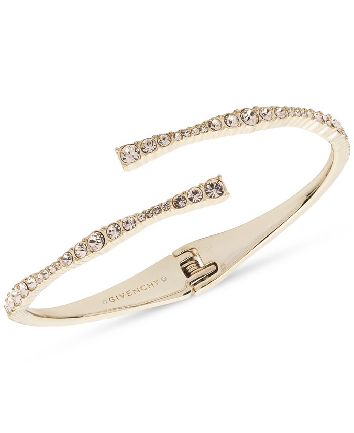 Givenchy Pavé Crystal Thin Wavy Cuff Bracelet - Macy's