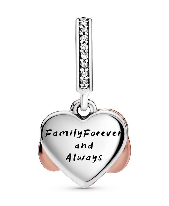 Pandora Cubic Zirconia Sparkling Infinity Heart Dangle Charm - Macy's