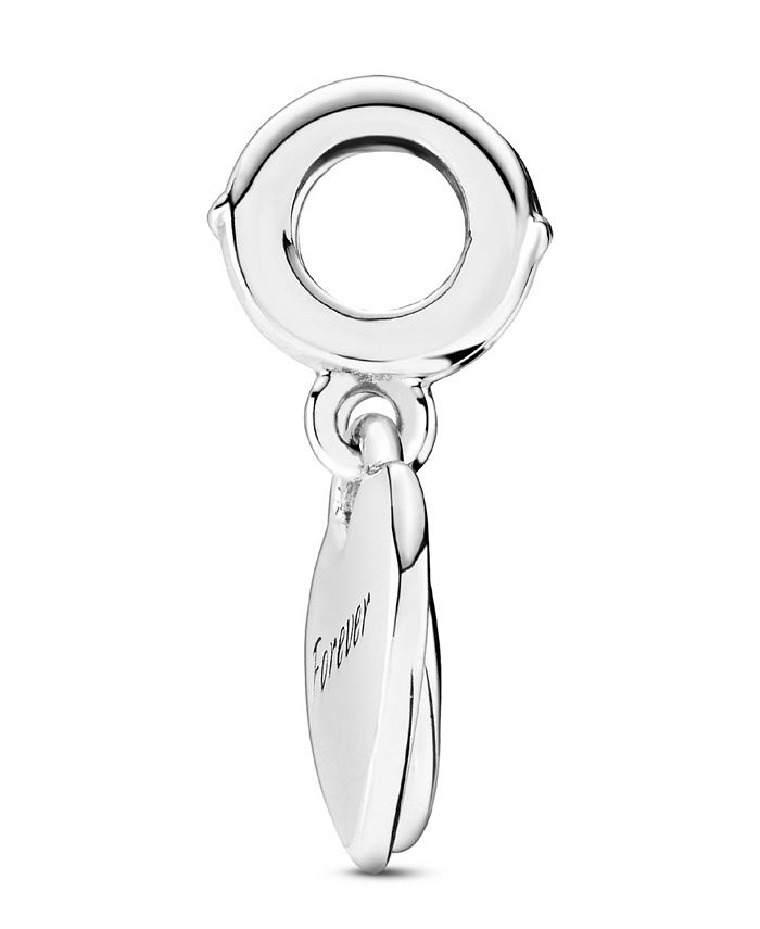 Pandora Sterling Silver Double Heart Split Dangle Charm - Macy's