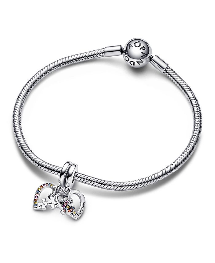 Pandora Mixed Stone Puzzle Piece Hearts Splitable Friendship Dangle ...