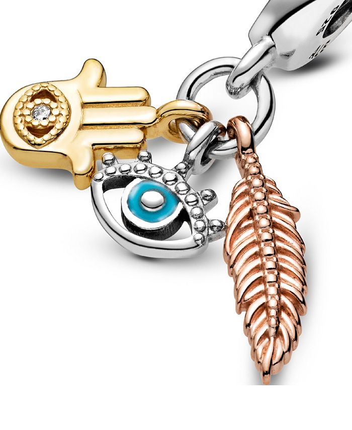 Pandora Cubic Zirconia Hamsa, All-seeing Eye Feather Spirituality ...