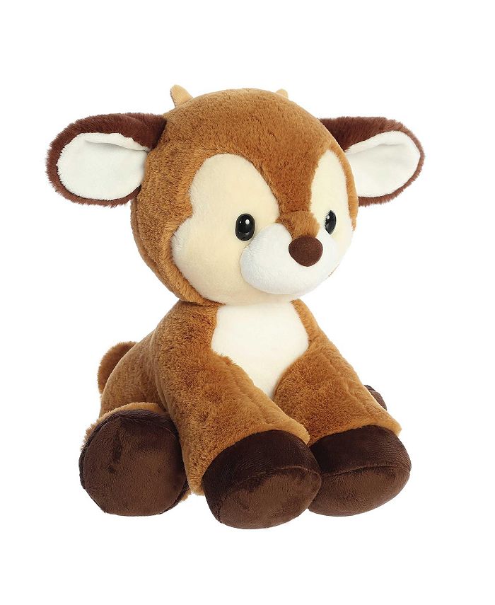 Aurora Large Dashing Reindeer Holiday Festive Plush Toy Brown 16" - Macy's