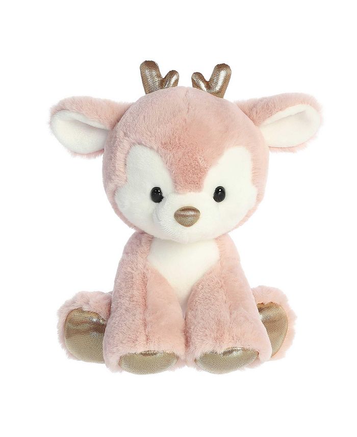 Aurora Large Dashing Reindeer Holiday Festive Plush Toy Rose Gold 13 ...