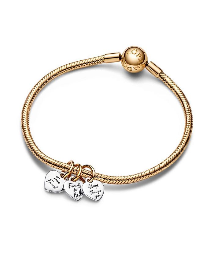Pandora Sterling Silver Two-Tone Splitable Friendship Triple Dangle ...