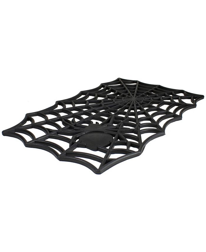 Northlight Spider Web Rectangular Halloween Doormat, 18" x 30" - Macy's