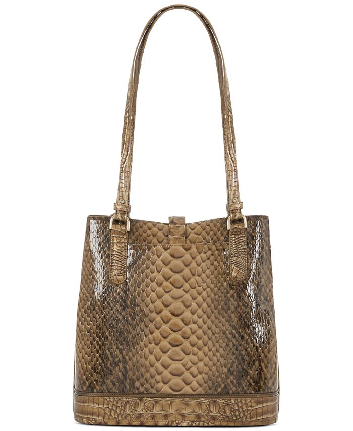 Brahmin Fiora Mansouri Medium Embossed Leather Bucket Bag - Macy's