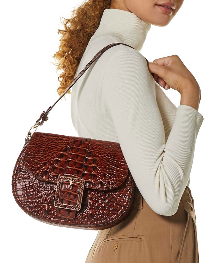 Brahmin Cynthia Nerina Small Embossed Leather Shoulder Bag - Macy's