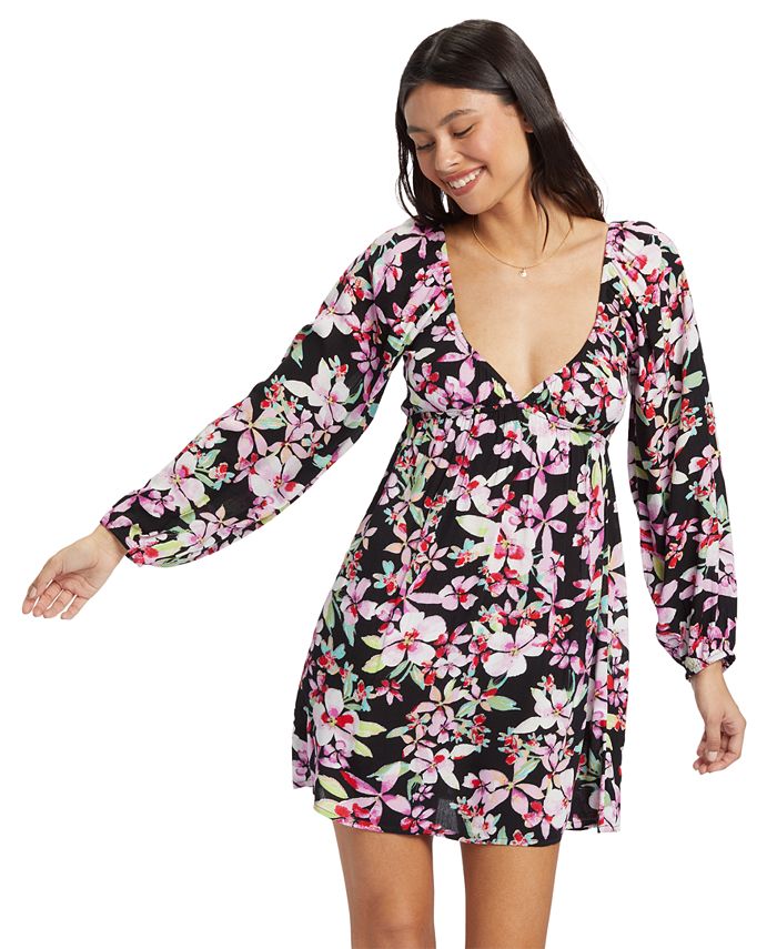 Roxy Juniors' Sweetest Shores Floral-Print Mini Dress - Macy's
