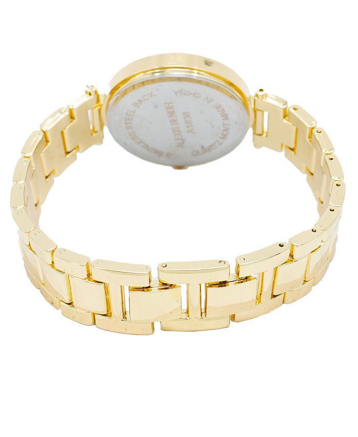 Jessica Carlyle Women's Quartz Gold-Tone Watch 32mm Gift Set, 4 Pieces ...