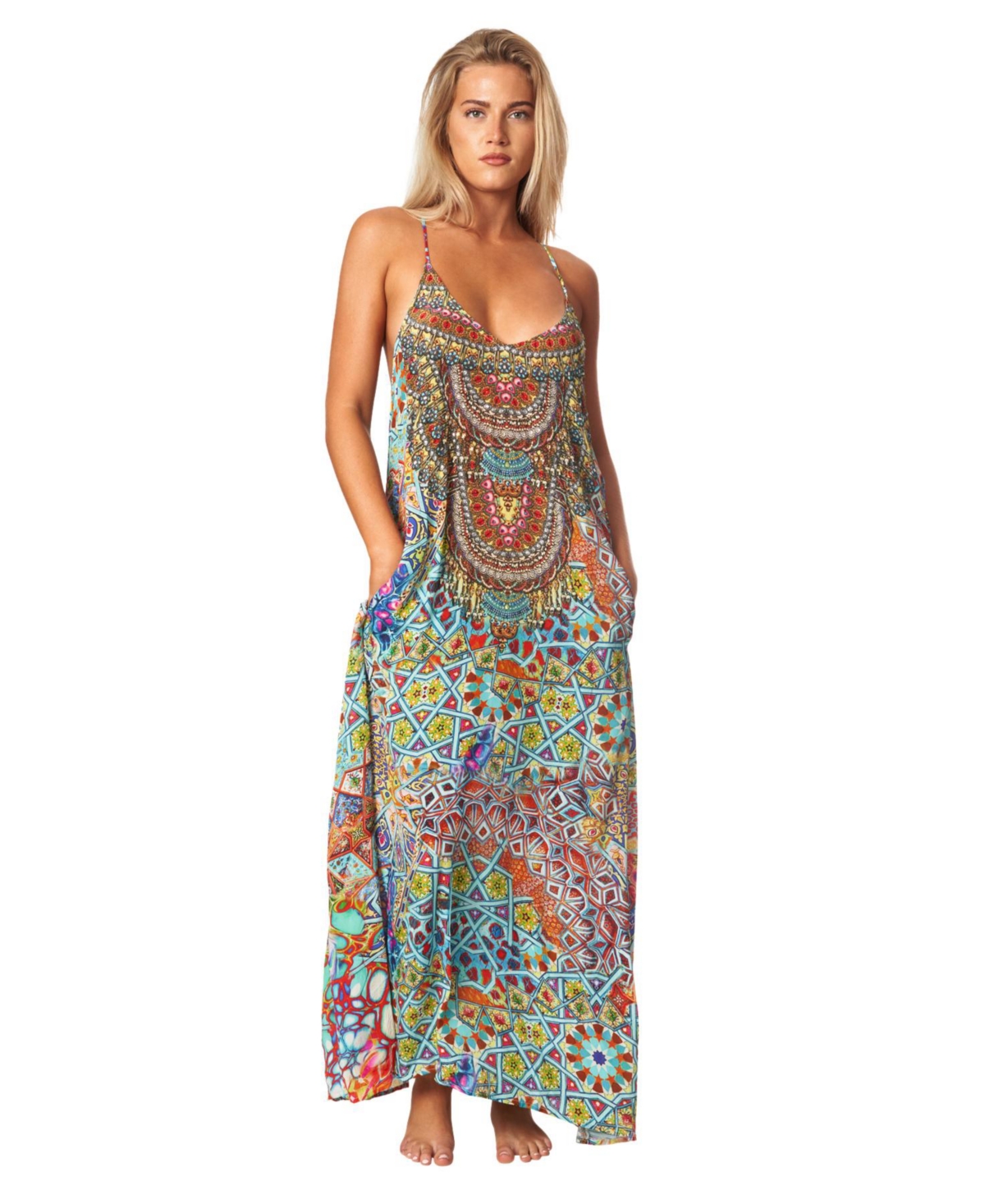 Click here for La Moda Clothing Womens Scoop neck T-back Maxi Dre... prices