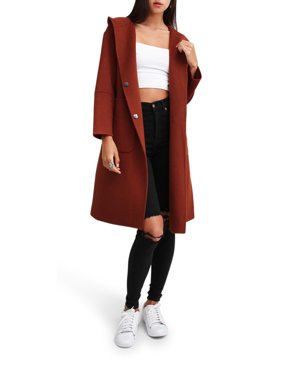 Click here for Belle & Bloom Womens Walk This Way Wool Blend Over... prices