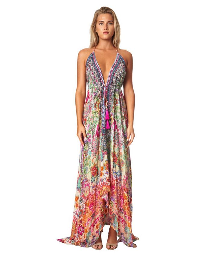 La Moda Clothing Women's Maxi Halterneck Dress - Macy's