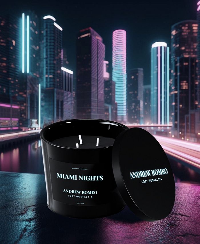 Andrew Romeo 3-Wick Miami Nights Bergamot Sea Breeze Soy Wax Candle, 16 ...