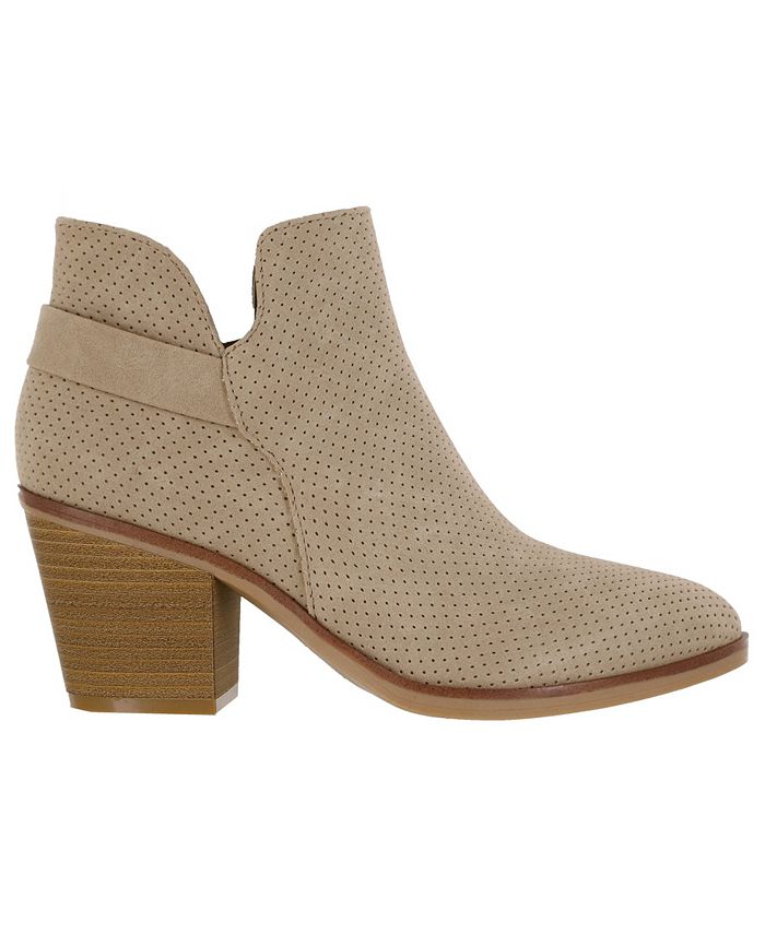 MIA Women's Jullep Pointy Ankle Block Heel Booties - Macy's