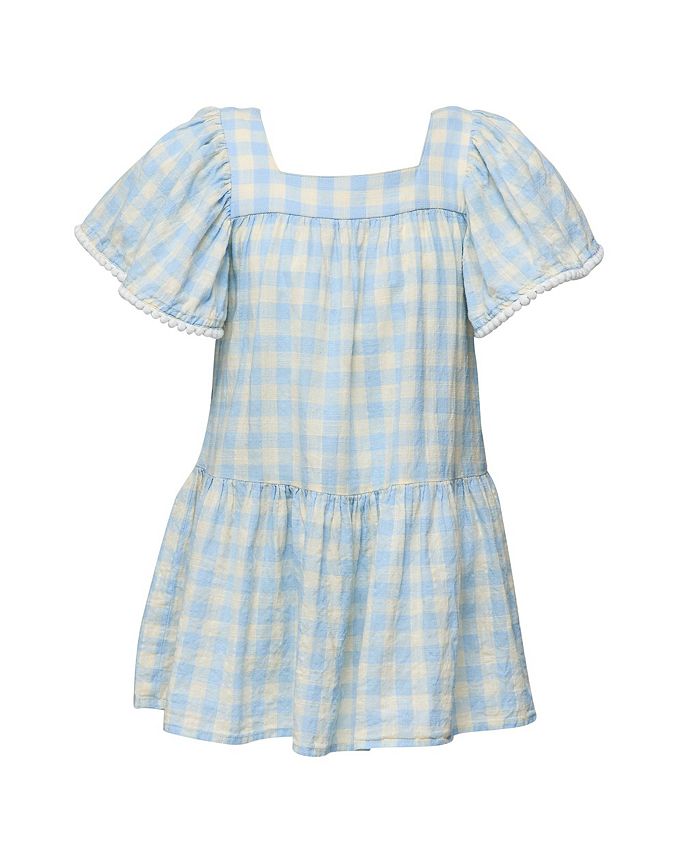 Snapper Rock Toddler, Child Girls Cornflower Gingham Beach Dress - Macy's