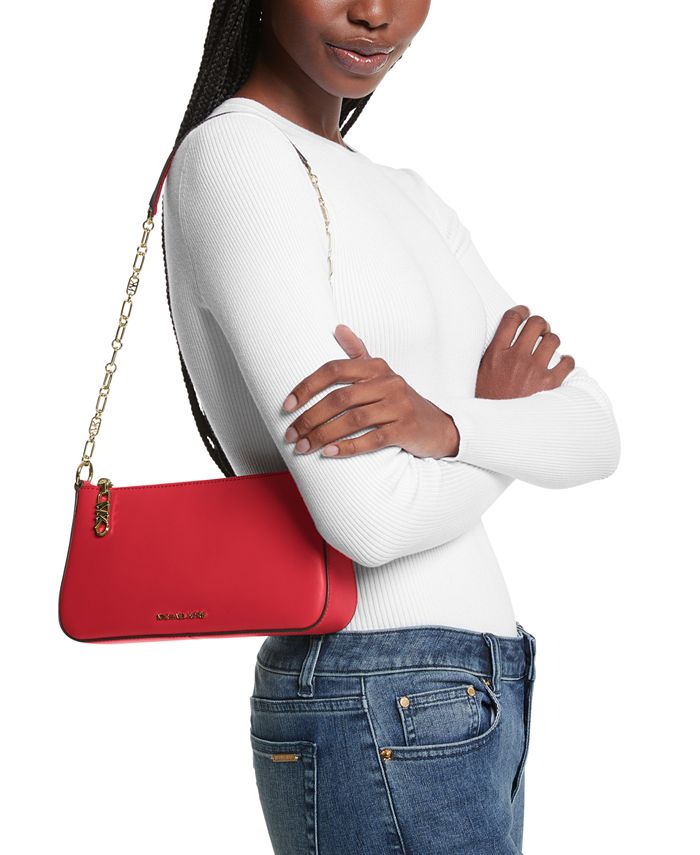 Michael Kors Medium Leather Chain Pouchette - Macy's