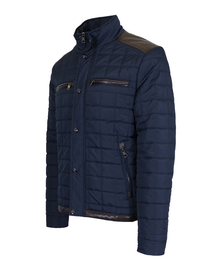 Spire By Galaxy Men's Lightweight Quilted Jacket with Synthetic Trim ...