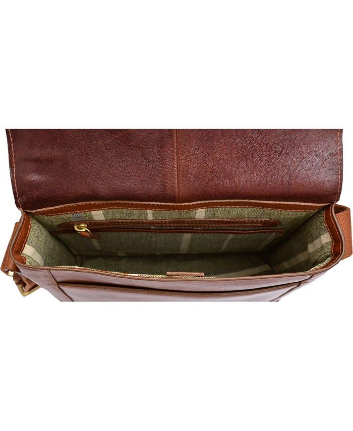 Hidesign Aiden Genuine Leather Medium Crossbody Unisex Shoulder Messenger Bag & Travel Bag - Macy's