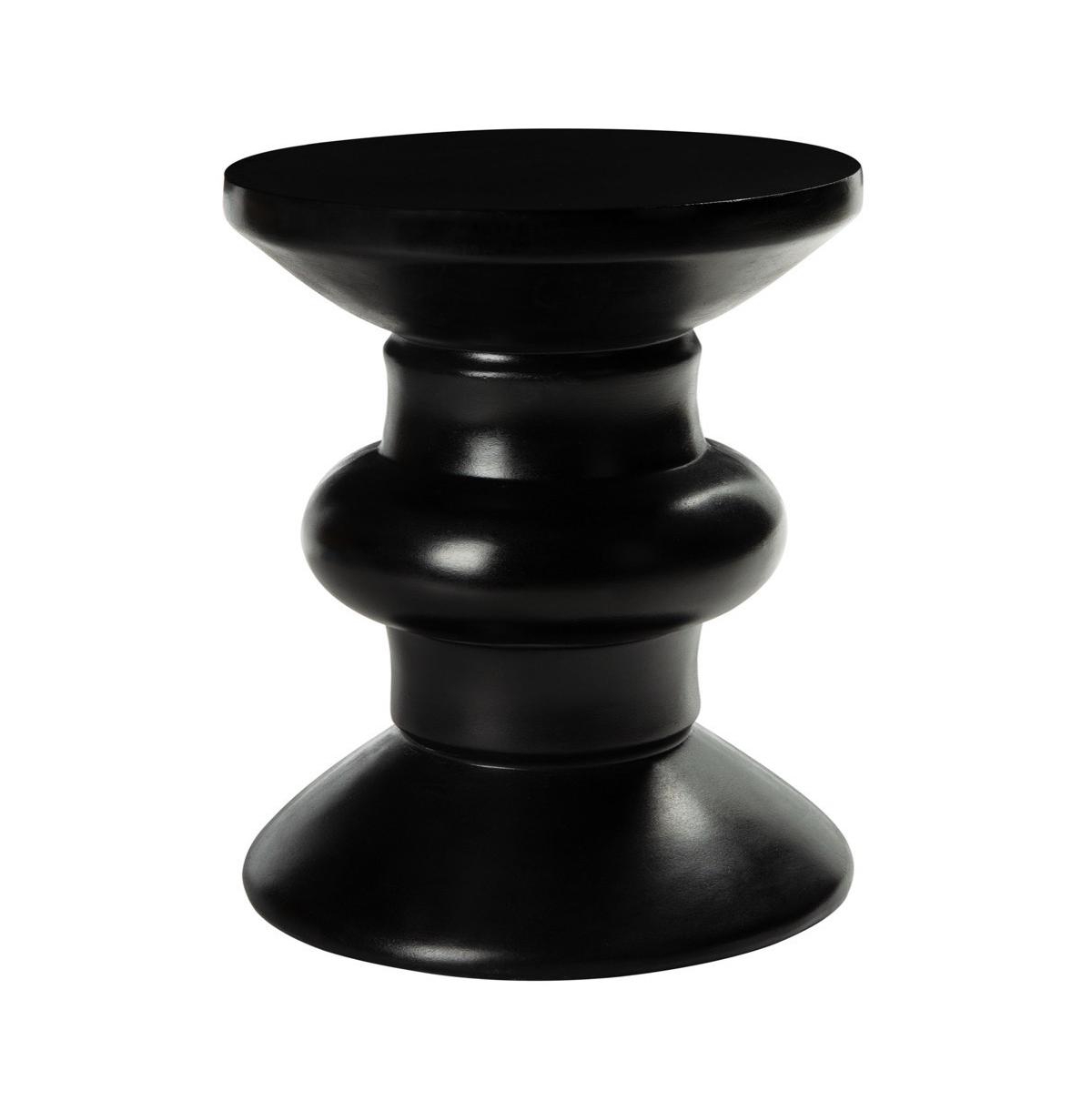 Jiraiya Concrete Accent Stool - Black