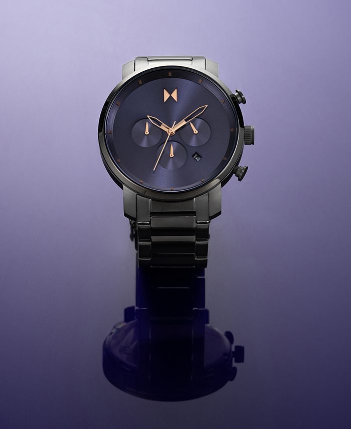 MVMT Men's Chronograph Gray Stainless Steel Watch 45mm - Macy's