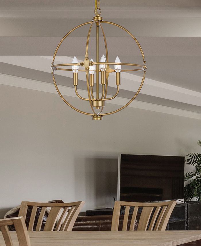 Cal Lighting Sheffield 21" Height Metal Chandelier - Macy's