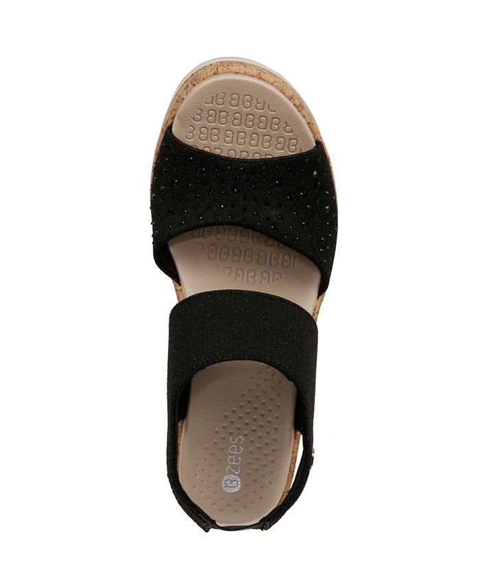 Bzees Reveal-Bright Washable Slingback Wedge Sandals - Macy's