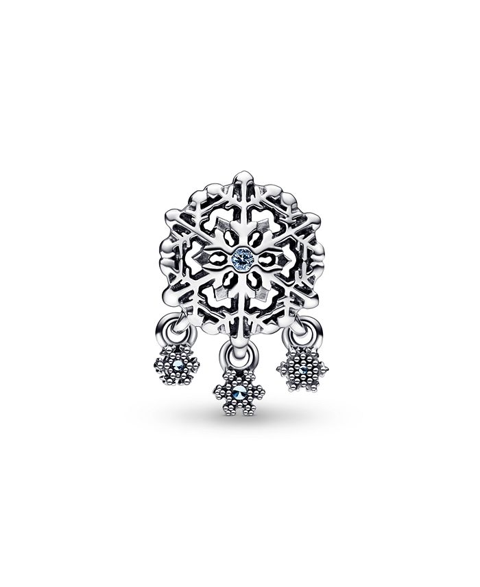 Pandora Crystal Stone Icy Snowflake Drop Charm - Macy's