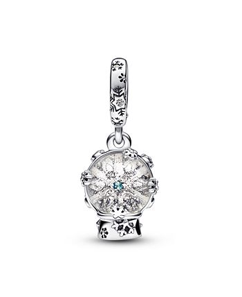 Pandora Cubic Zirconia Snowflake Snow Globe Dangle Charm - Macy's