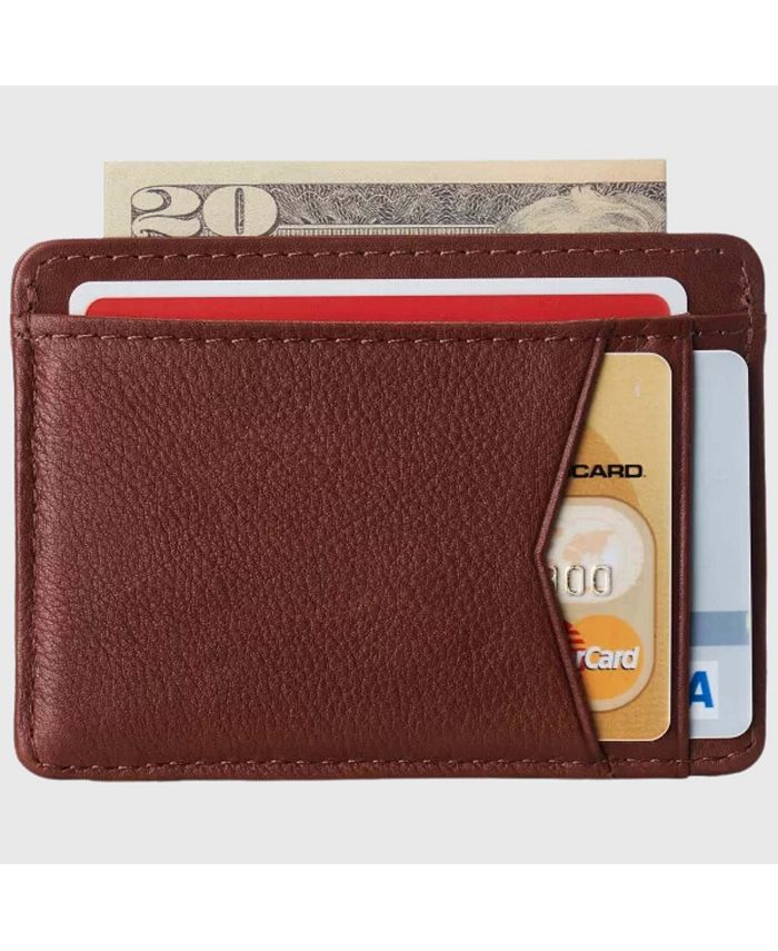 Alpine Swiss Men RFID Safe Minimalist Front Pocket Wallet Leather Thin ...