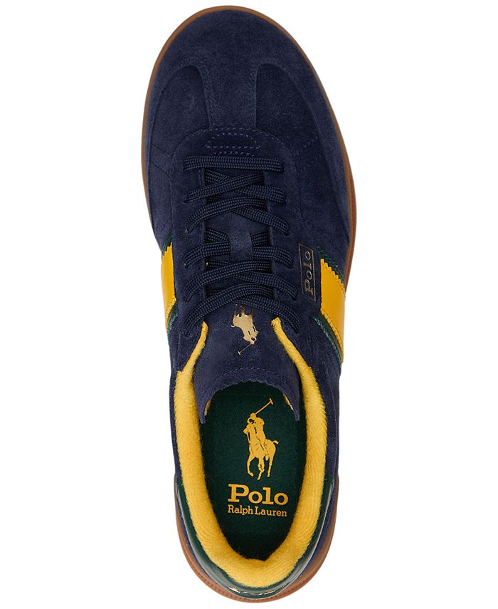 Polo Ralph Lauren Men's Heritage Aera Suede Logo Sneakers - Macy's