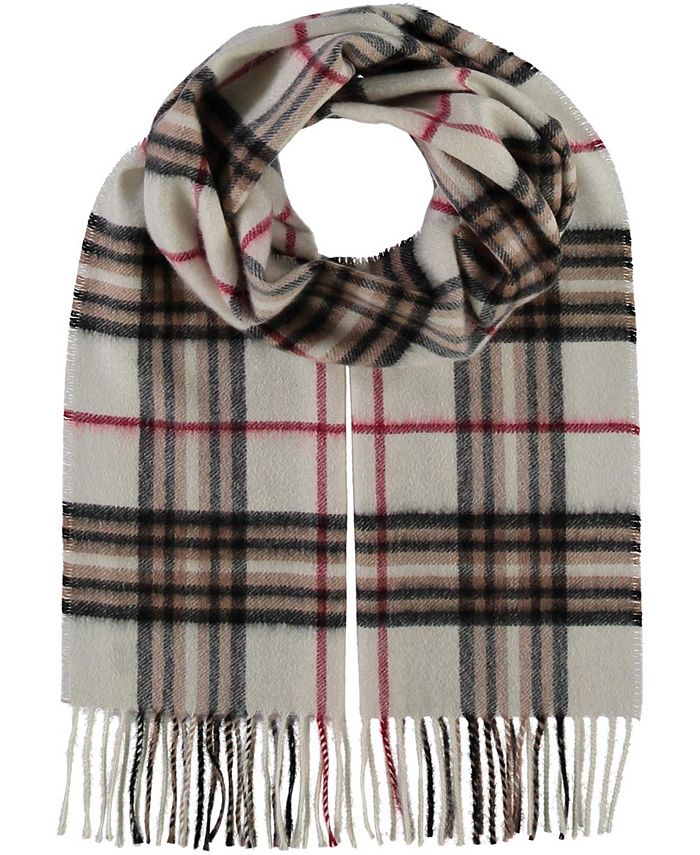 V. Fraas Men's Classic Plaid Cashmere Scarf - Macy's