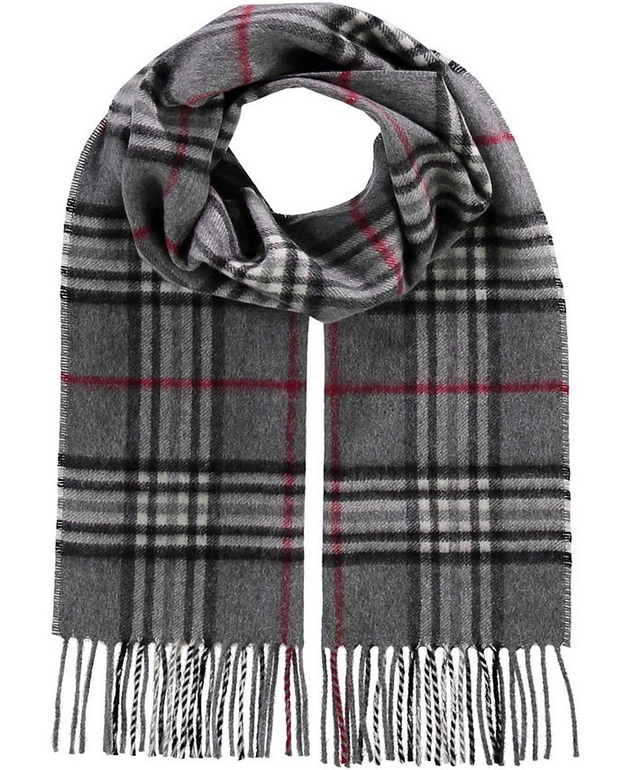 V. Fraas Men's Classic Plaid Cashmere Scarf - Macy's