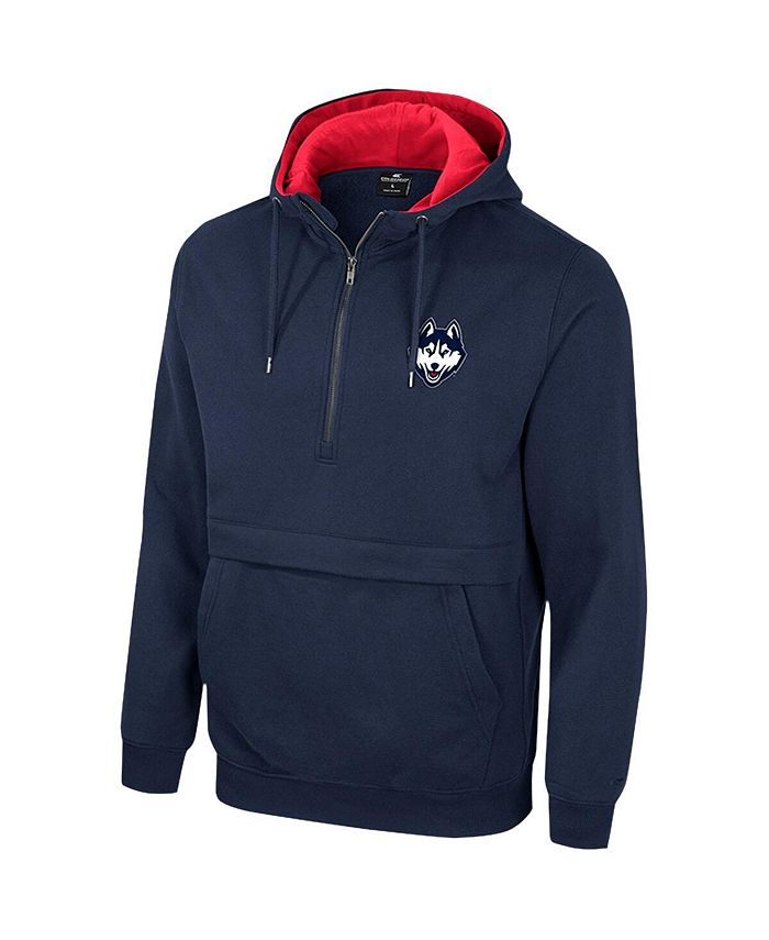 Colosseum Men's Navy UConn Huskies Half-Zip Hoodie - Macy's