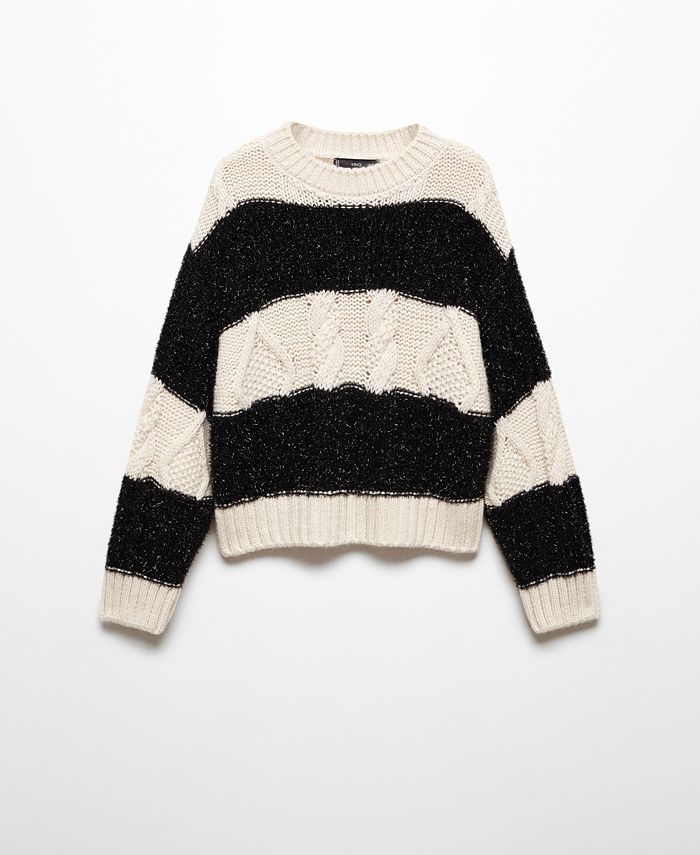 MANGO Women's Contrasting Stripes Sweater - Macy's