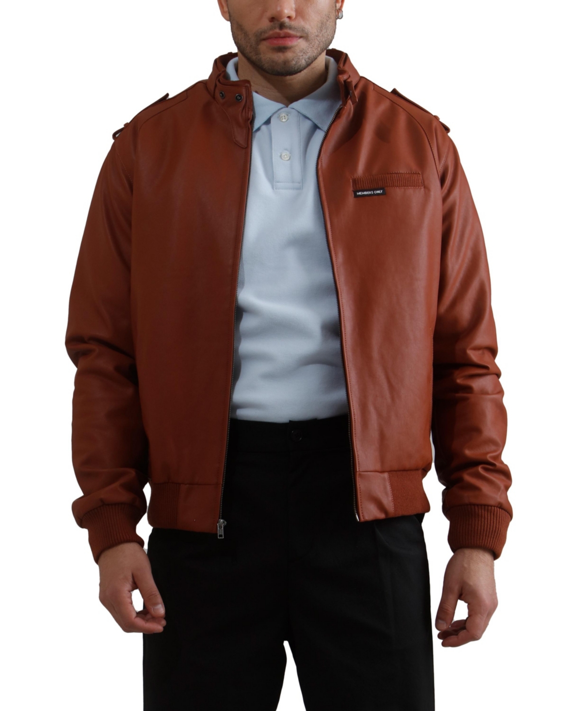 Click here for Members Only Mens Faux Leather Iconic Racer Jacket... prices