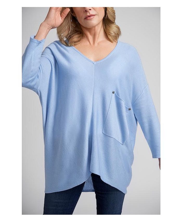 Caldwell Collection Mara Sweater with Pocket Detail - Macy's