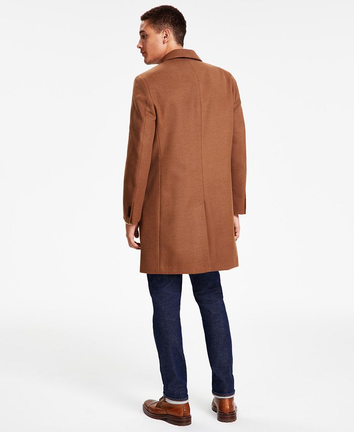 Kenneth Cole Reaction Men's Classic-Fit Solid Overcoats - Macy's