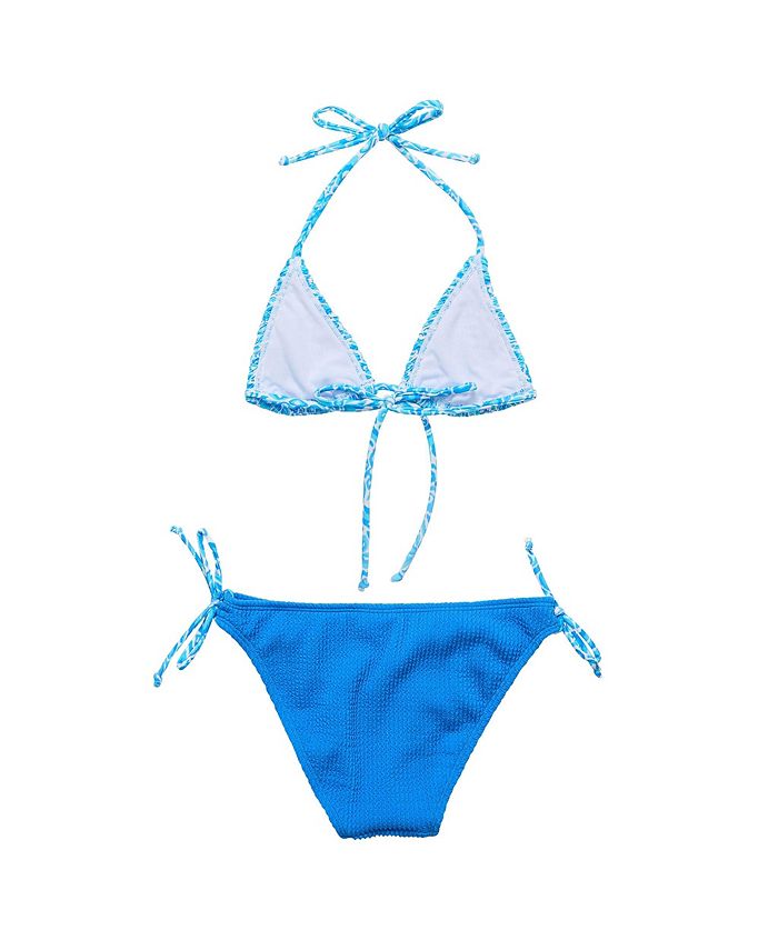 Snapper Rock Toddler, Child Girls Santorini Blue Triangle Bikini - Macy's