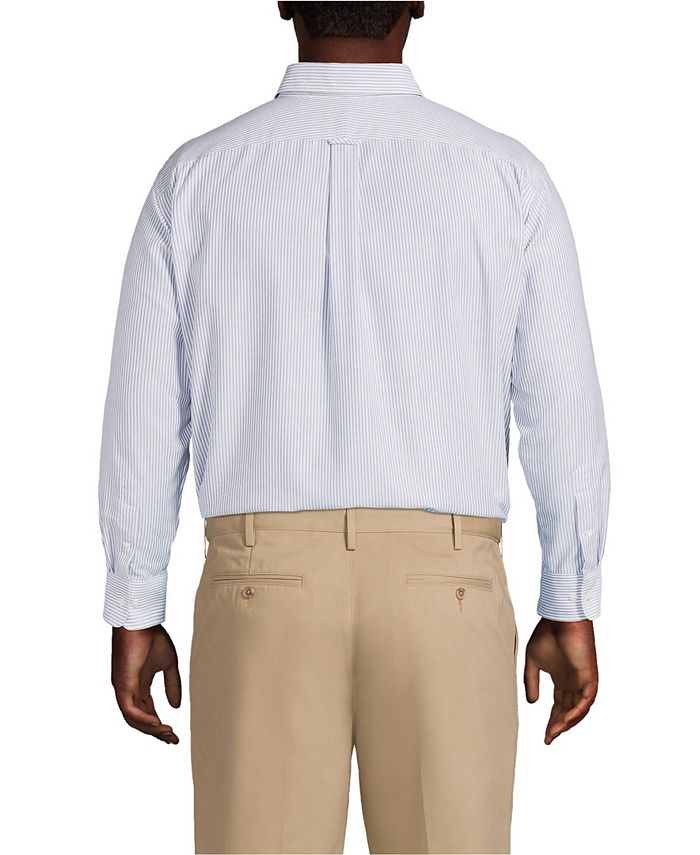 Lands' End Men's Traditional Fit Pattern No Iron Supima Oxford Dress ...