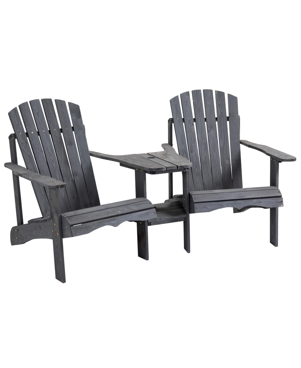 Click here for Outsunny Set of 2 Wooden Adirondack Chairs  Outdoo... prices