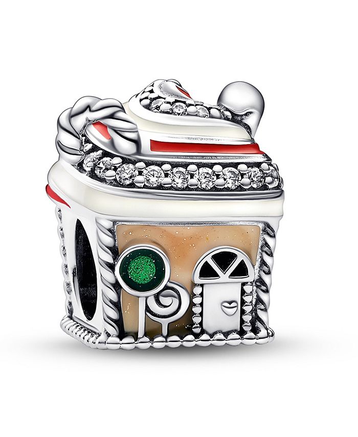 Pandora Cubic Zirconia Festive Gingerbread House Charm - Macy's