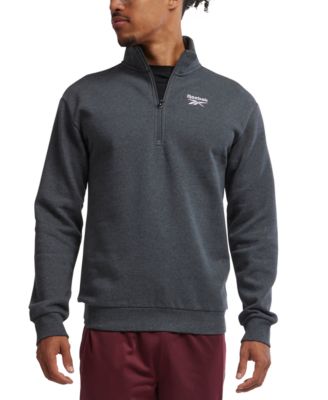 Reebok Men's Identity Regular-Fit Quarter-Zip Fleece Sweatshirt - Macy's