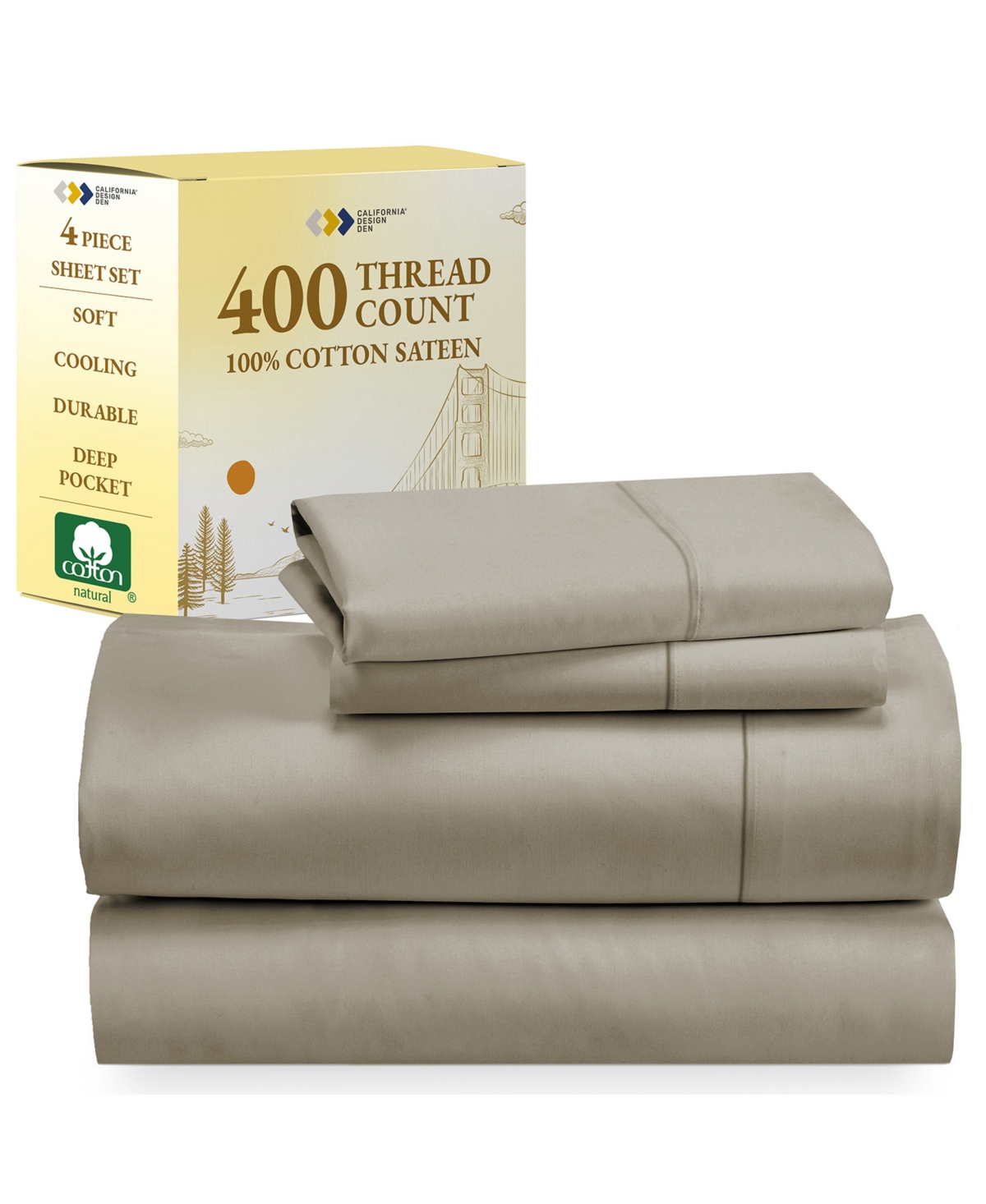 Click here for Soft Cotton Sheet Set - 400 Thread Count 100 Cotto... prices