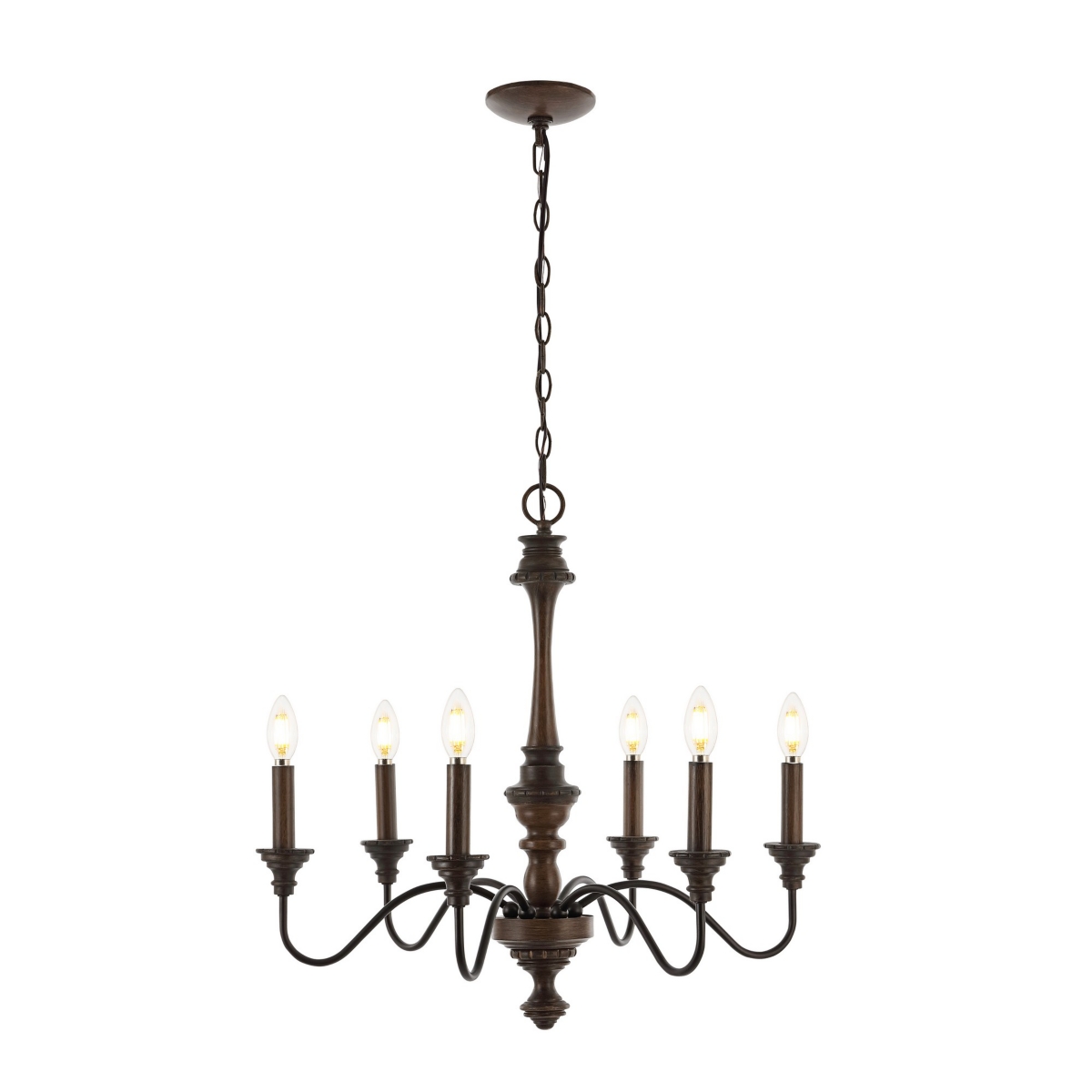 Click here for Oakley Midcentury Farmhouse Iron Led Chandelier -... prices