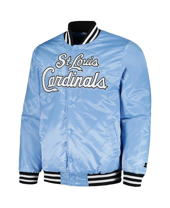 Starter Men's Light Blue St. Louis Cardinals Cross Bronx Fashion Satin ...