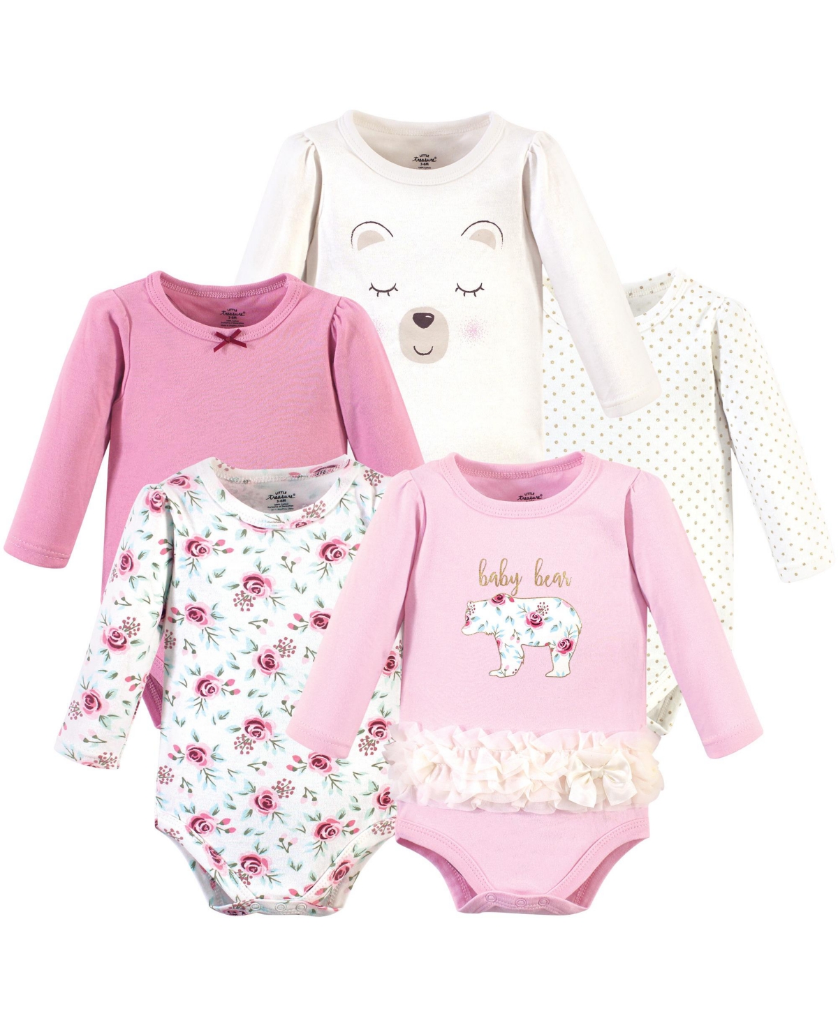 Click here for Little Treasure Baby Girls Treasure 5Pk Long Sleev... prices