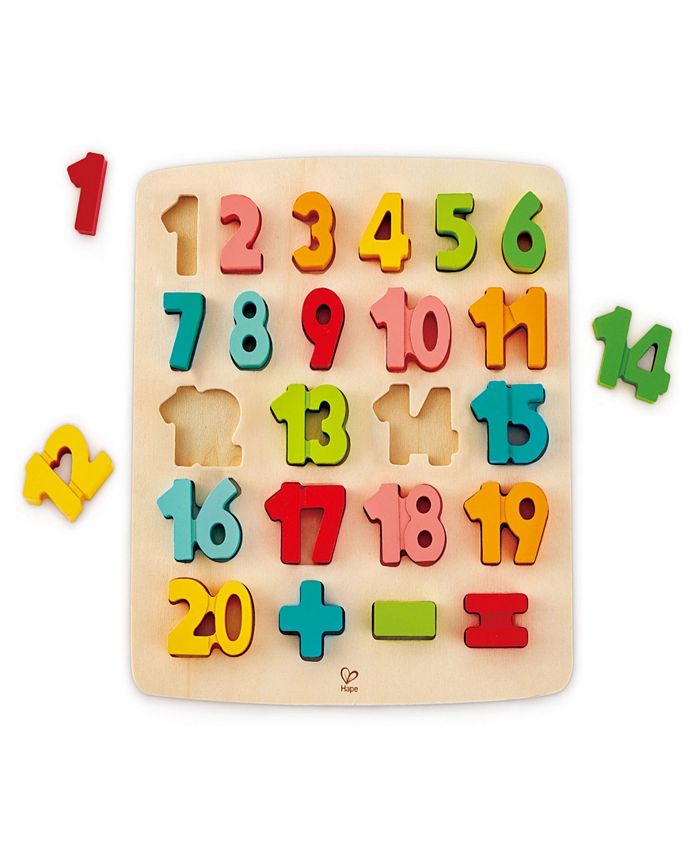 Hape Chunky Number Counting Puzzle, 24 Pieces - Macy's