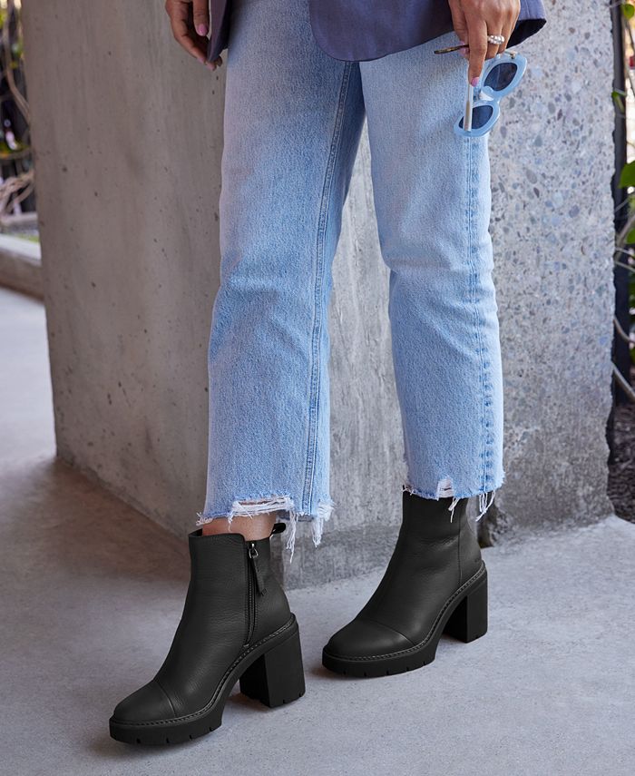 TOMS Women's Rya Lug Sole Block Heel Platform Booties - Macy's