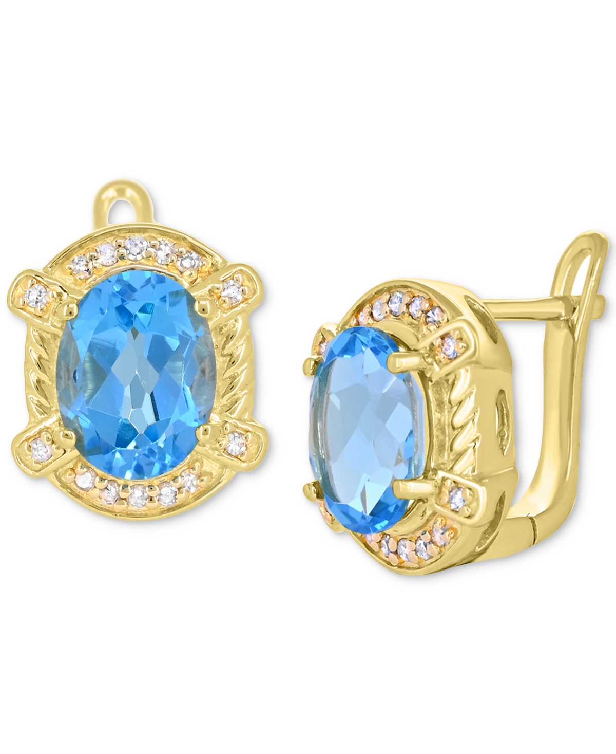 Click here for Swiss Blue Topaz (4 ct. t.w.) & Diamond (1/8 ct. t... prices
