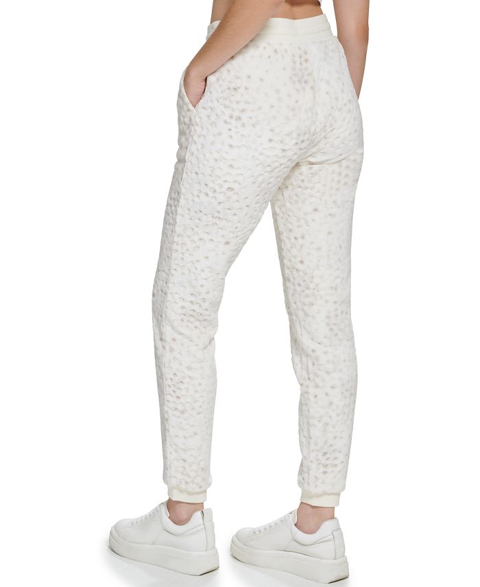 Marc New York Women's Novelty Spotted Faux Fur Jogger Pants - Macy's
